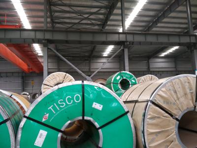 China AISI 304 Stainless Steel Coil 1250x2500mm 6-10 Ton Weight Non Perforated for sale