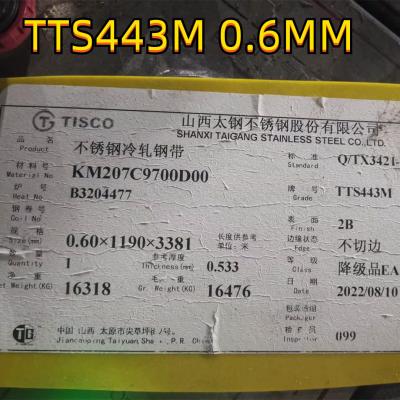 China SUS443 Stainless Steel Sheet 2B NO.4 with PVC Film Cold Rolled 0.10-6.0mm for sale