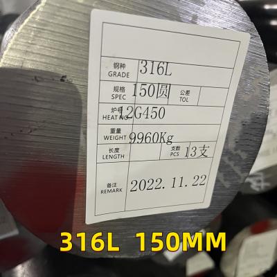 China Stainless Steel Round Bar 190mm OD 6-10m SUS316L 1.4404 BG H9 for sale