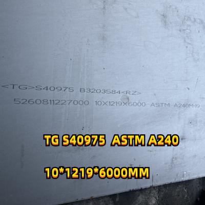 China Hot Rolled Stainless Steel Plate UNS S40975 10.0mm x 1219mm x 6000mm ASTM A240 for sale