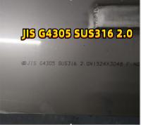 China 316L Stainless Steel Sheet 2B Finish 2mm Thick 1219x2438mm DIN 1.4404 for sale