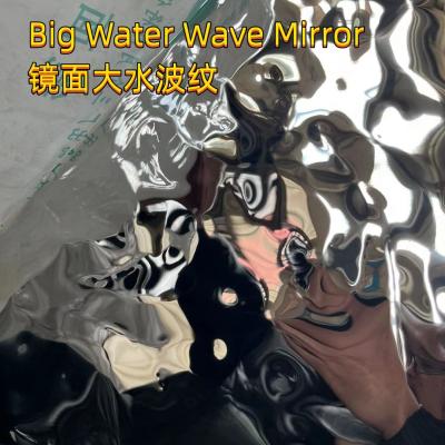 China 304 316 Stainless Steel Water Wave Stamping Mirror Sheet 2000mm 0.6mm for Wall Decoration for sale