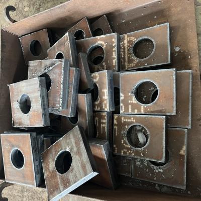 China ASTM A516 Gr.70 Normalized 14mm Boiler Steel Plate Square Flange Ring for sale