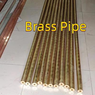 China 5 Inch Yellow Brass Hollow Bar HPb66-0.5 C33000 C35600 CuZn35Pb1 Extra Strong Weight for Industrial Use for sale
