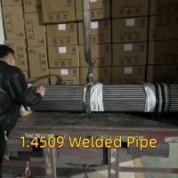 China Stainless Steel Welded Pipe 1.4509 OD 89mm x 1.5mm for Exhaust Systems for sale