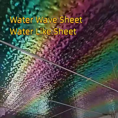 China 304 8K Gold Titanium Water Ripple Stainless Steel Sheet 0.3-150mm for Ceiling Decoration for sale