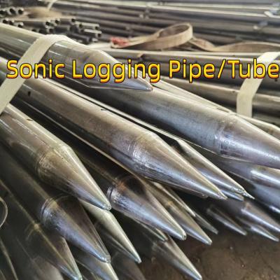 China ERW Steel Sonic Logging Tube 50mm OD for Bored Pile Foundation Testing for sale