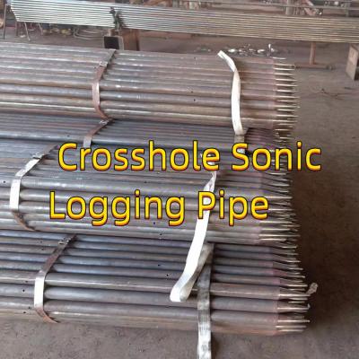 China Threading Type Crosshole Sonic Logging Tube OD 57mm Thickness 3mm for Bore Pile Testing for sale