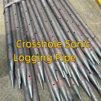 China Threading Type Crosshole Sonic Logging Tube OD 57mm Thickness 3mm for Bore Pile Testing for sale