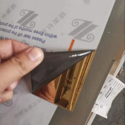 China Stainless Steel Mirror Sheet Panel Ti-Gold 0.5mm 1240x2440mm Decorative Plate for sale