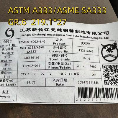 China ASTM A333 GR6 Low Temperature Seamless Alloy Steel Pipe 30mm-630mm OD for sale