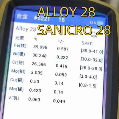 China UNS N08028 Alloy 28 Stainless Steel Seamless Pipe 26-28% Cr 30-34% Ni for sale