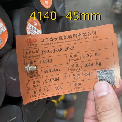China AISI 4140 Forged Alloy Steel Round Bar ASTM A29 300-400BHN High Tensile Hot Rolled for sale