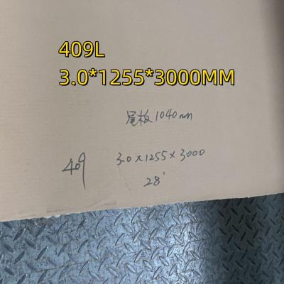 China ASTM A240 Grade 409L 1.4512 Hot Rolled Stainless Steel Plate 3.0-40mm NO.1 Finish for sale