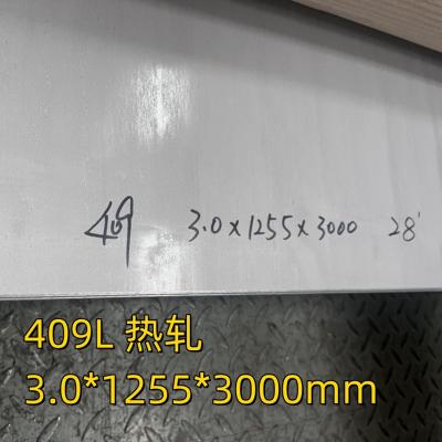 China 409L Stainless Steel Plate 3.0mm x 1255mm x 3000mm 1D Surface for Auto Exhaust Parts for sale