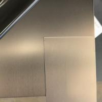 China 304 Brushed Gray Matte PVD Titanium Stainless Steel Sheet 0.85mm 1220x2440mm with PVC Film for sale