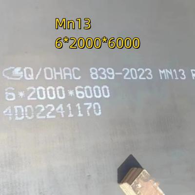 China Hot Rolled Mn13 X120Mn12 High Manganese Wear Resistant Steel Plate 6mm-110mm for sale