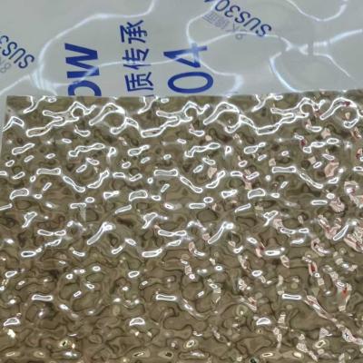 China Stainless Steel Water Ripple Sheet 304 201 Decorative Wall Panel 0.6mm 1219x2438mm for sale