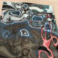 China SUS304 Stainless Steel Water Ripple Sheet Panel Black Mirror Polished 0.5mm-3mm Thickness for sale