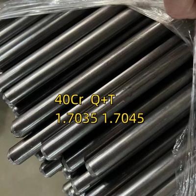 China 40Cr 1.7035 Q+T Cold Drawn Round Bar 25mm Dia 2500mm Length Bright Surface H9 Tolerance HRC 28-32 for sale