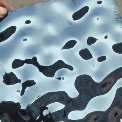 China Polished Water Ripple Stainless Steel Stamped Embossed Sheet 0.3-3mm for Wall Ceiling Decoration for sale
