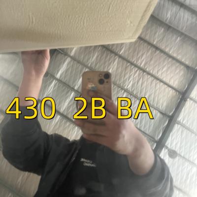 China Cold Rolled 430 BA Polished Stainless Steel Sheet 1.2mm x 1219mm x 2438mm for sale