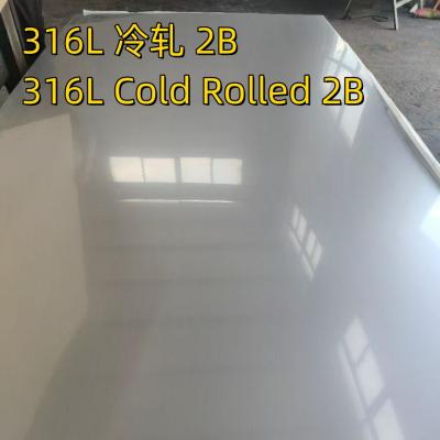 China 316L Stainless Steel Sheet 1.0mm Cold Rolled ASTM A240 DIN1.4404 2000x3000mm for sale
