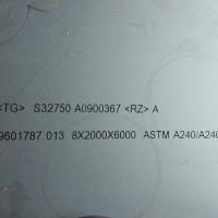China Hot Rolled Super Duplex ASTM A240 2507 S32750 Stainless Steel Plate 8mm x 1500mm x 6000mm for sale
