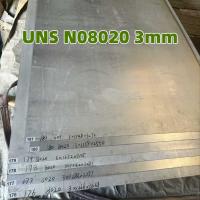 China UNS N08020 Alloy 20 Nickel Alloy Steel Plate 3.0mm High Temperature Corrosion Resistant for sale