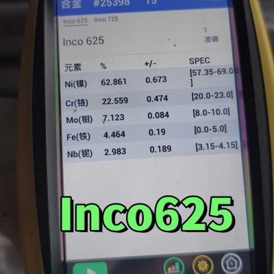 China ASTM B166 Inconel 625 UNS N06625 Nickel Alloy Round Bar 80mm PMI Tested for sale