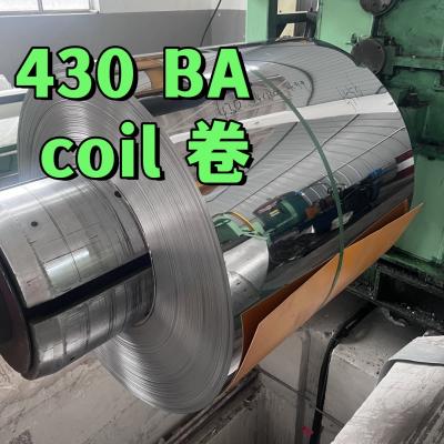 China ASTM A240 AISI 430 Stainless Steel Strip Coil 0.5mm Thickness 1220mm Width BA Surface for sale