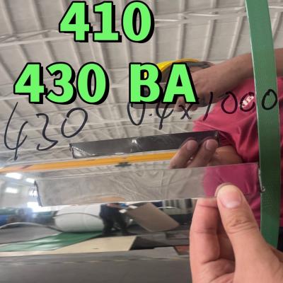 China AISI 430 Cold Rolled Stainless Steel Coil 0.4mm Thickness 1000mm Width SUS430 BA Surface for sale