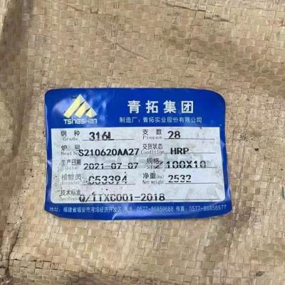 China ASTM A276 AISI 316L Stainless Steel Angle Bar 80x80x8mm 6m Length Hot Rolled for sale