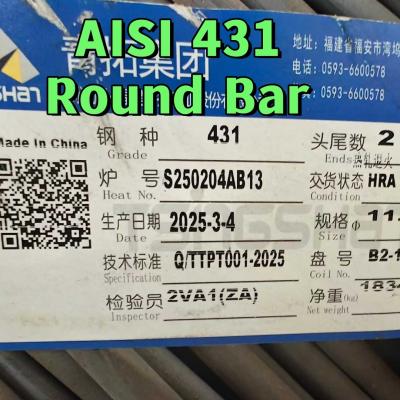 China Hot Rolled SUS431 Stainless Steel Round Bar 75mm AISI 431 DIN 1.4057 14Cr17Ni2 for sale