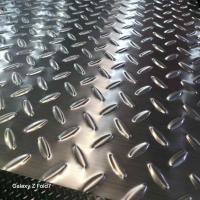 China SUS 304 Stainless Steel Checkered Plate NO.4 Finish Anti Slip Diamond Embossed Sheet 1220x2440mm for sale