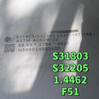 China ASTM A182 F51 Duplex Stainless Steel Plate 38mm Thick S31803 1.4462 Hot Rolled for sale