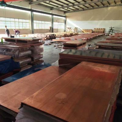 China OFE Copper Plate UNS10100/10200 1000x2000mm 25mm Thickness High Purity 99.95% for sale