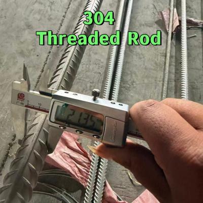 China Stainless Steel 304 Threaded Rod SUS304 Stainless Steel Rebar Ø22 x 6000mm for sale