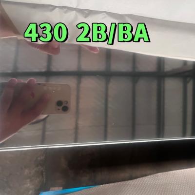 China 430 1.4016  BA Stainless Steel Sheet 0.3-3.0mm Bright Annealed Finish for Kitchen Appliance for sale