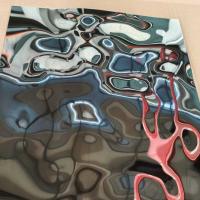 China 304 Stainless Steel Water Ripple Sheet Mirror Finished Decorative Wall Panel 1219x2438mm for sale