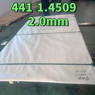 China AISI 441 EN 1.4509 Ferritic Stainless Steel Sheet Ti Nb Stabilized 2mm 1219x2438mm for sale