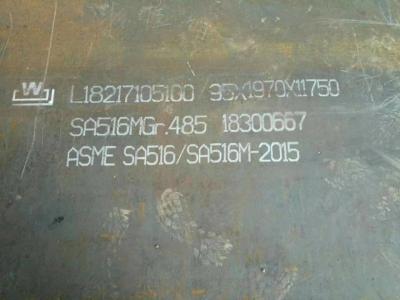 China ASTM A516 Gr70 Boiler Steel Plate 5-150mm Thickness 485-620 MPa Tensile Strength for Pressure Vessels for sale
