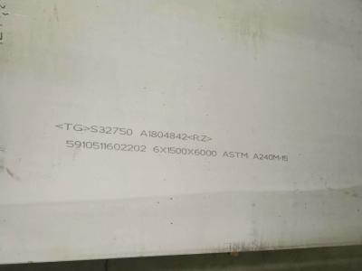 China Alloy 2507 Duplex Stainless Steel Plate 3-6mm Hot Rolled UNS S32750 for sale