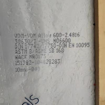 China Inconel 600 Plate UNS N06600 Nickel Alloy Sheet 0.25-30mm Thickness Anti Oxidation for sale