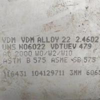 China ASTM B575 ASME SB575 UNS N06022 Hastelloy C22 Alloy Plate 0.1-100mm Thick for sale