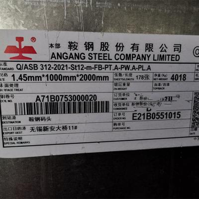 China Cold Rolled Steel Sheet DC01 SPCC 1.2mm Thickness 1500mm Width 3000mm Length for Deep Drawing for sale