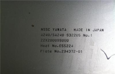 China Duplex stainless steel plate grade S31803 / S32205 for sale
