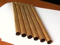China C44300 CuZn28Sn1As CZ111 Yellow Copper Pipes 4-203mm OD Seamless Brass Tube 0.5-3.5mm Thickness for sale