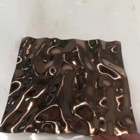 China Water Wave Stainless Steel Panel SUS304 Grade 0.3-3.0mm Thickness for Architectural Decoration for sale