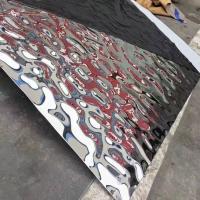 China Water Wave Stainless Steel Sheet 0.3-3.0mm Thickness SUS430 Magnetic Silver Polished for Architectural Decoration for sale